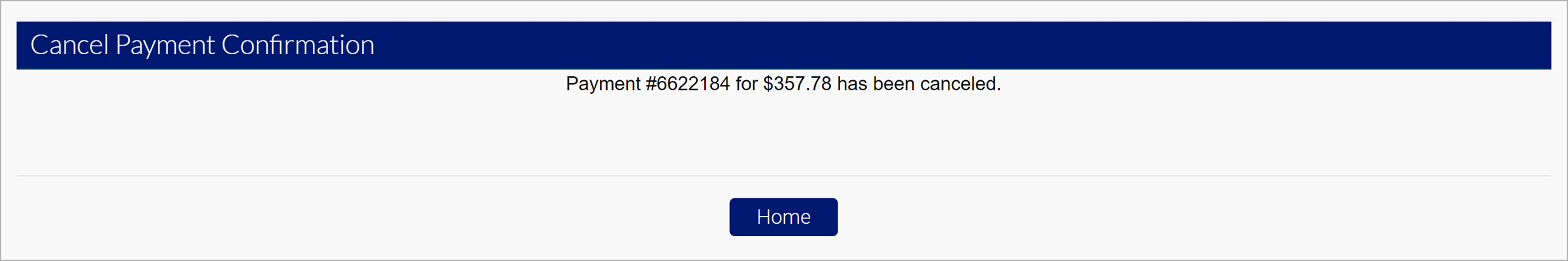 Cancelling a Payment | Department of Labor & Employment