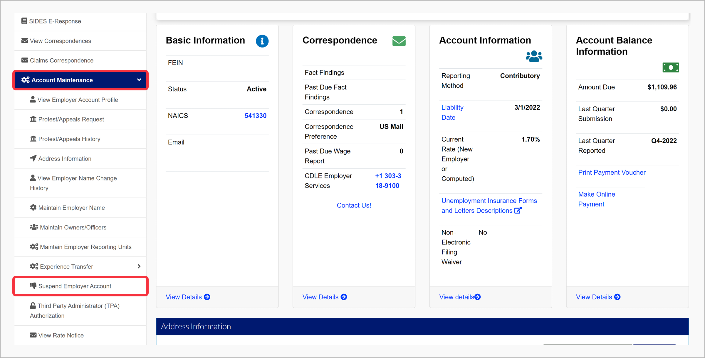 Account Suspension | Department of Labor & Employment